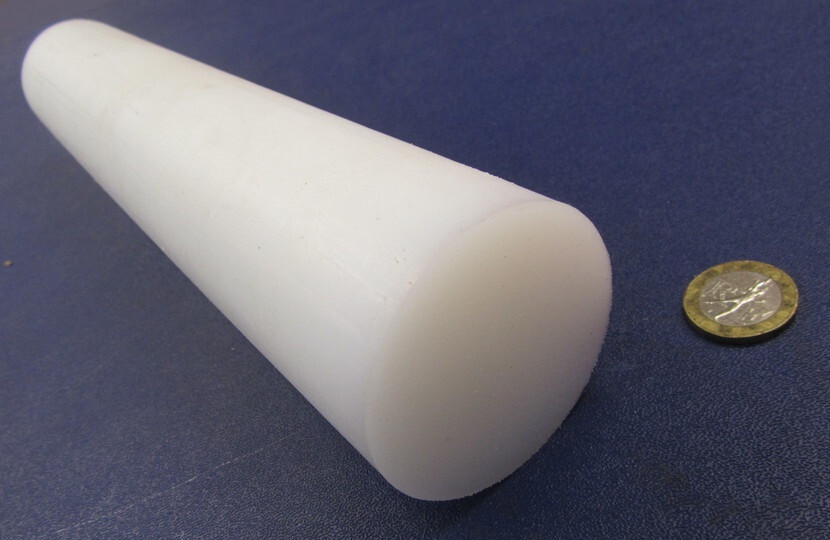 UHMW White Round Rod 2.25" (2 1/4") Diameter x 12" Long, 1 Unit ...