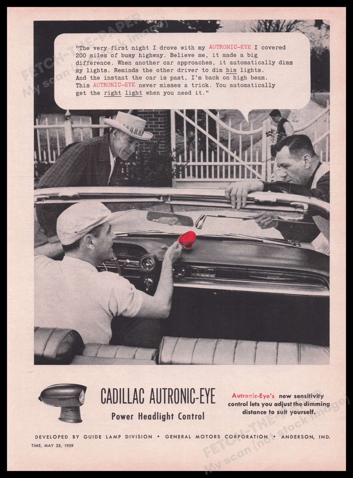 Cadillac Autronic-eye Car Power Headlight 1950s Print Advertisement Ad ...