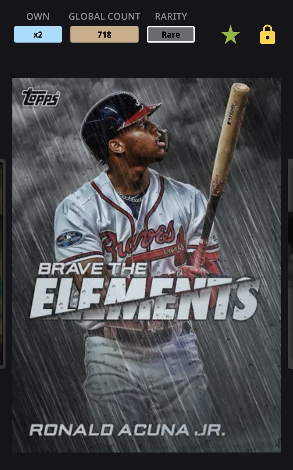 [DIGITAL CARD] Ronald Acuna Jr 2018 Topps BUNT RC Brave the Elements ...