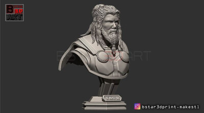 Thor Bust Resin Sculpture Statue Model Kit Avengers Unpainted ...