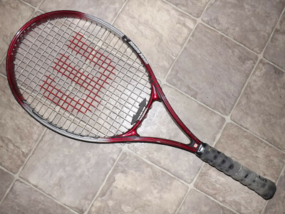 WILSON Titanium Fusion Double Beam Tennis Racket Racquet, RED | eBay