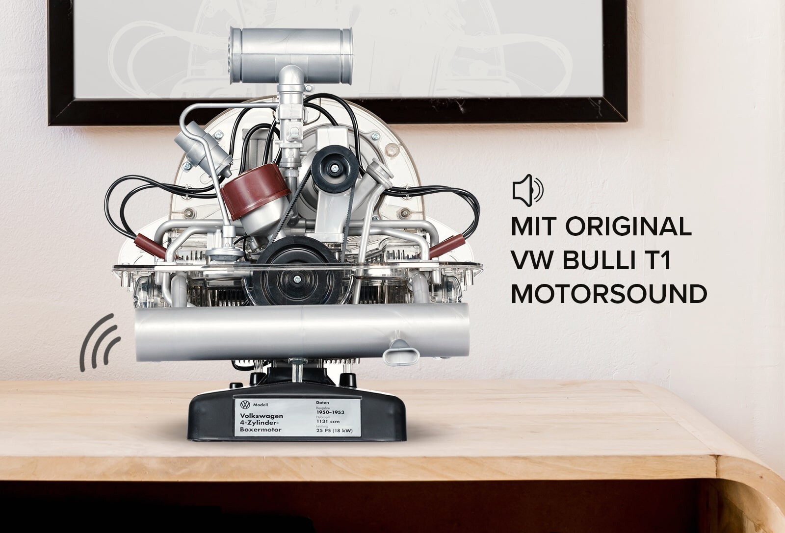 VOLKSWAGEN VW BULLI T1 4-CYLINDER ENGINE YEAR 1950-1953 KIT 1:4 SCALE ...