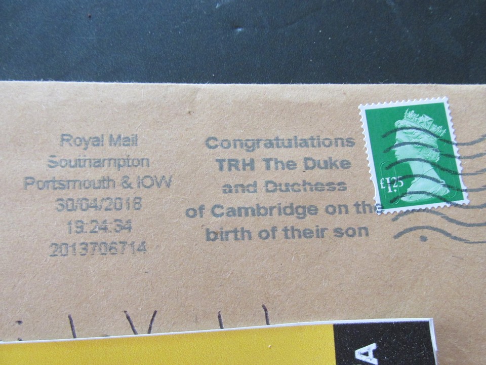 Kingdom British Envelope Shipped With Cancellation Special Birth Del ...