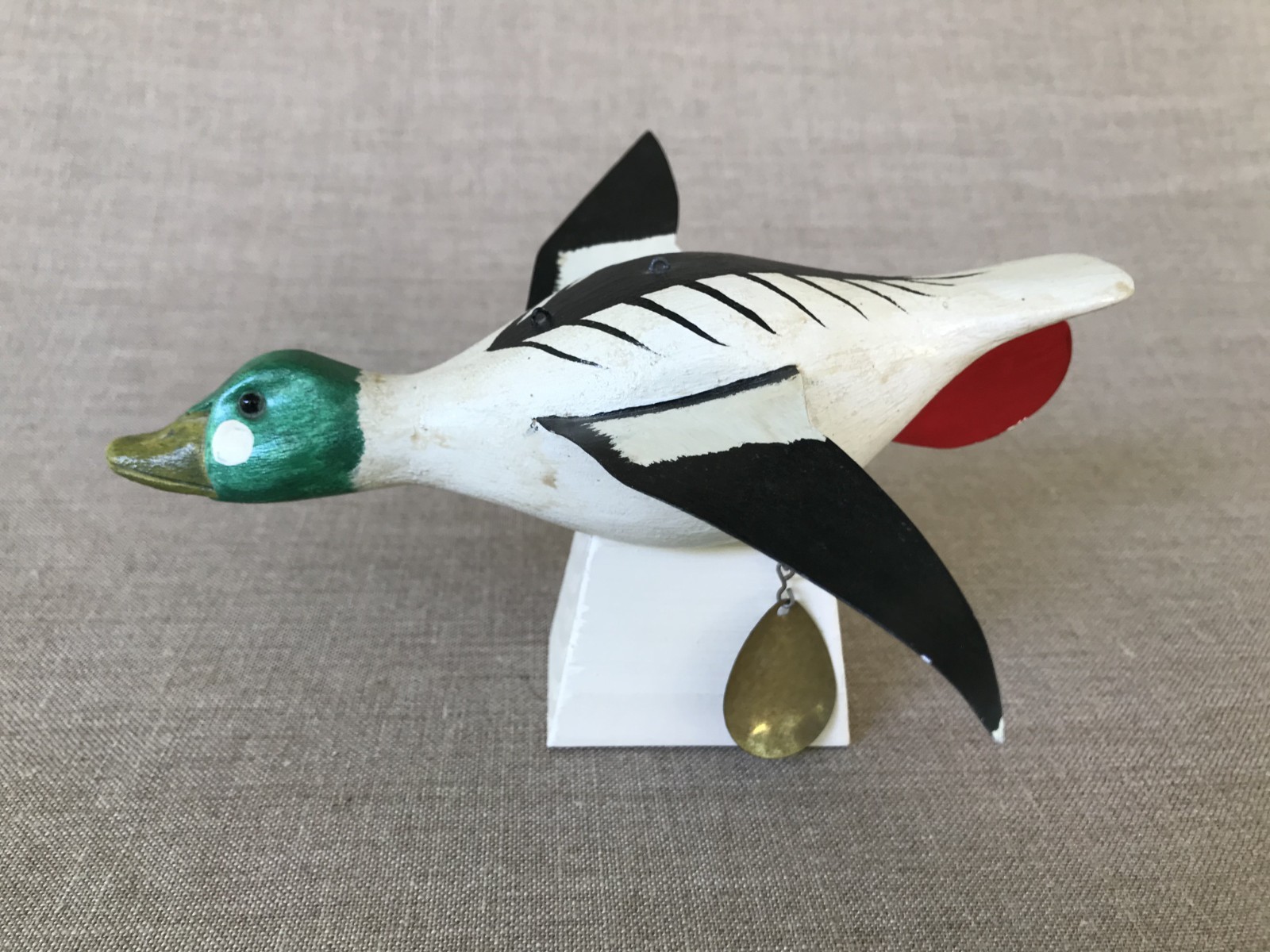 Ice Spearing Fishing Decoy, Handmade, Flying Goldeneye, Bill Huffman ...