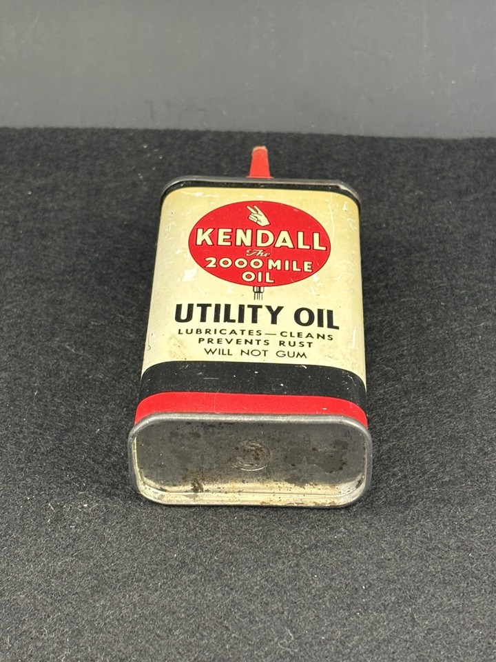 Scarce KENDALL Motor Oils Vintage Utility Oil Can Handy Home Oiler | eBay