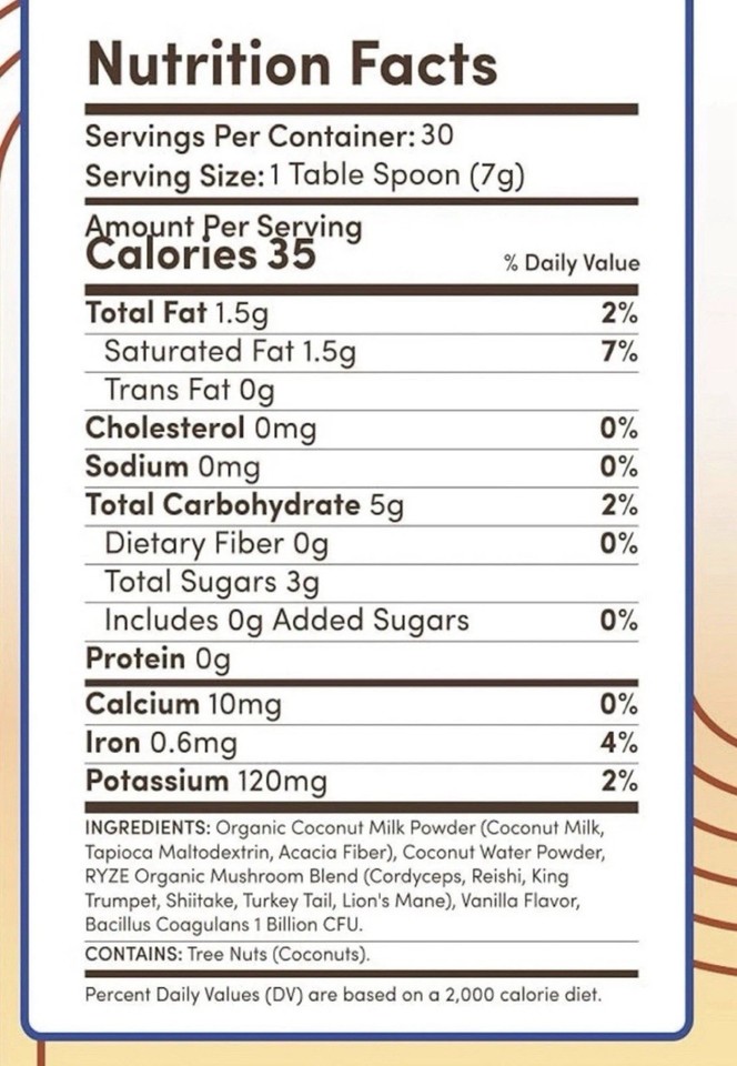 Ryze Superfood Creamer Mushrooms & Probiotics, 30 Servings, 7.85oz, exp ...