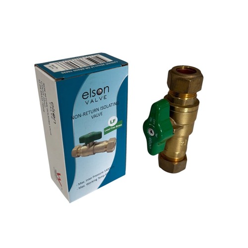 Elson LF76026 Male Compression 20mm ¾" Non Return Isolation Duo Valve ...