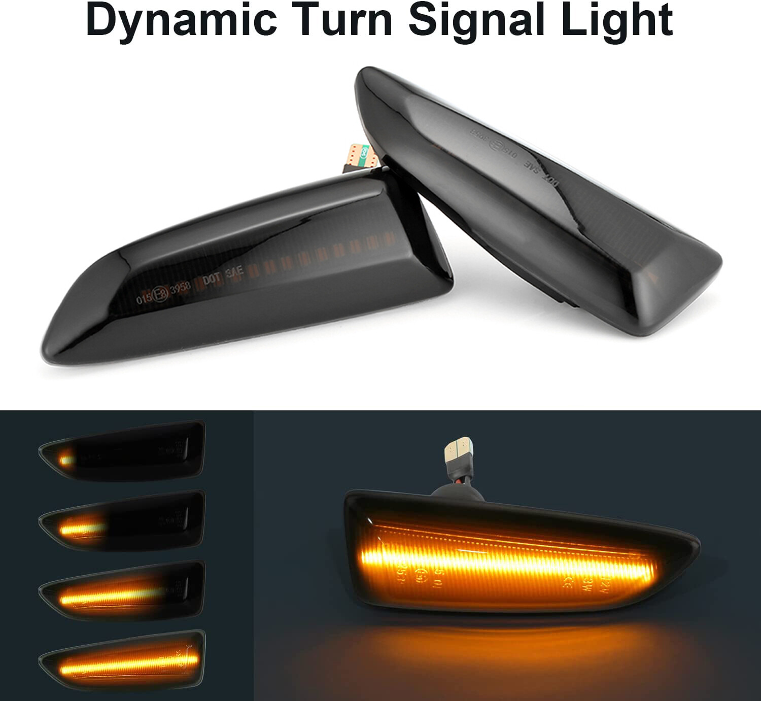 2x For Opel Vauxhall Astra J Insignia Dynamic LED Side Indicator ...