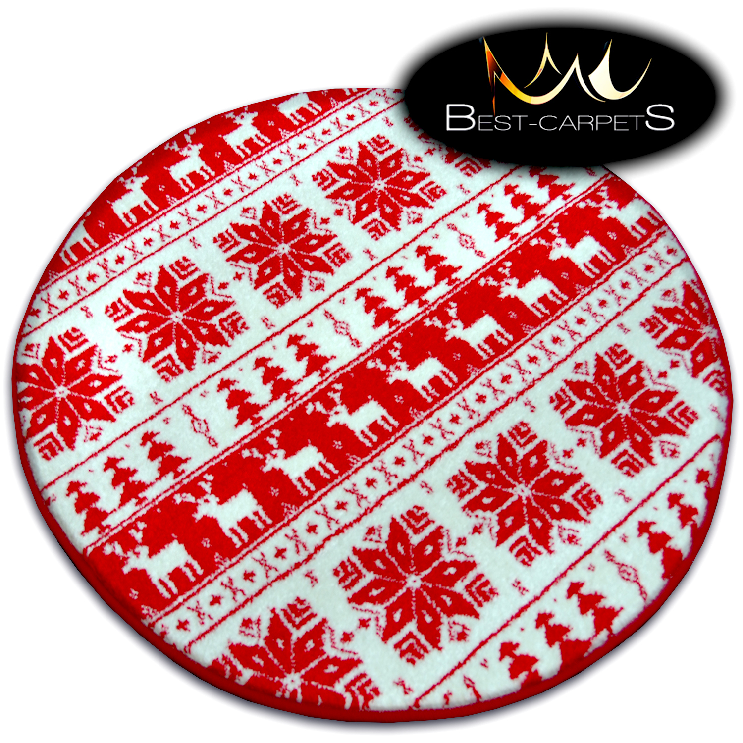 Circle CHRISTMAS RUGS 'XMAS' CARPETS Tree Carpet Raindeer Santa Claus ...