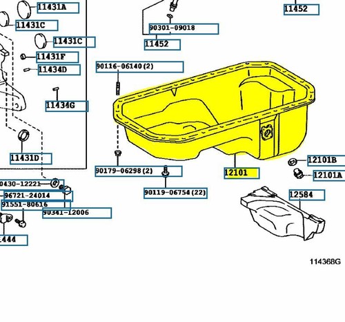 TOYOTA GENUINE 1210130120 PAN SUB-ASSY, OIL 12101-30120 | eBay