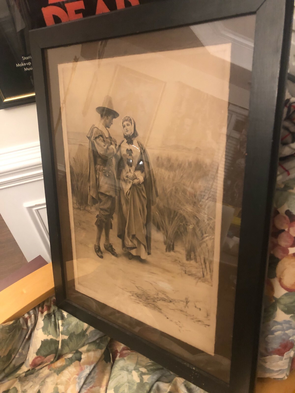 Rare Alfred Fredericks (American, 1835-1926) Framed artwork signed 1889 ...