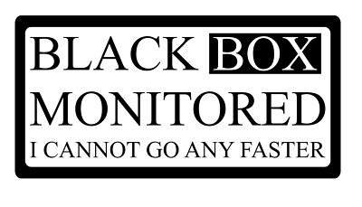 BLACK BOX MONITORED FUNNY CAR STICKER DECAL YOUNG DRIVER BUMPER WINDOW ...