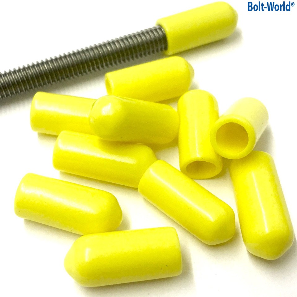 END CAP ROD BAR SCREWS BOLTS TUBES CABLE VINYL RUBBER PLASTIC THREAD ...