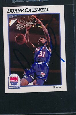 1991-92 Hoops #182 Duane Causwell Kings Signed Auto *A4733 | eBay