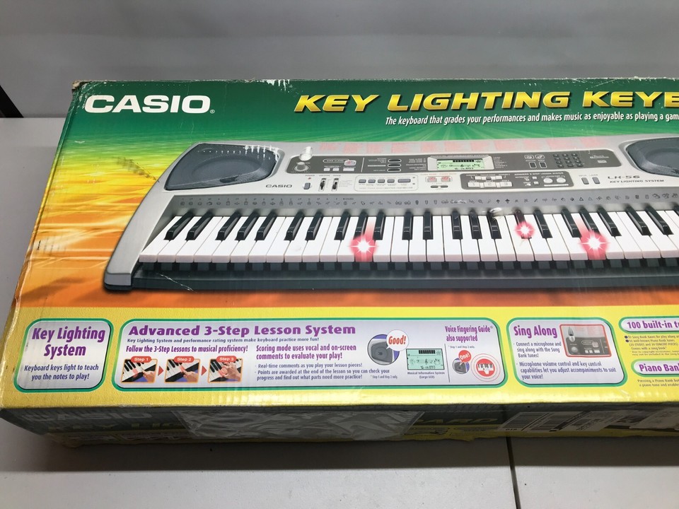 New Casio LK-56 Electronic Portable Keyboard w/Stand In Original Box ...
