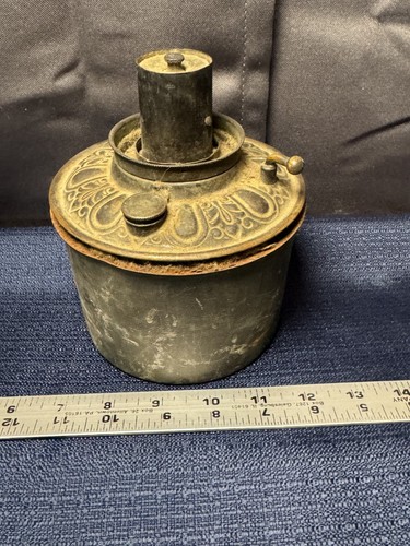 Antique Brass Embossed Oil Lamp Base Font | eBay