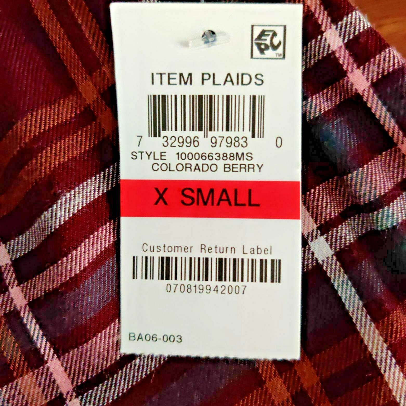 Style & Co Womens Red Burgundy Plaid Tab Sleeves Button Up Shirt Top ...