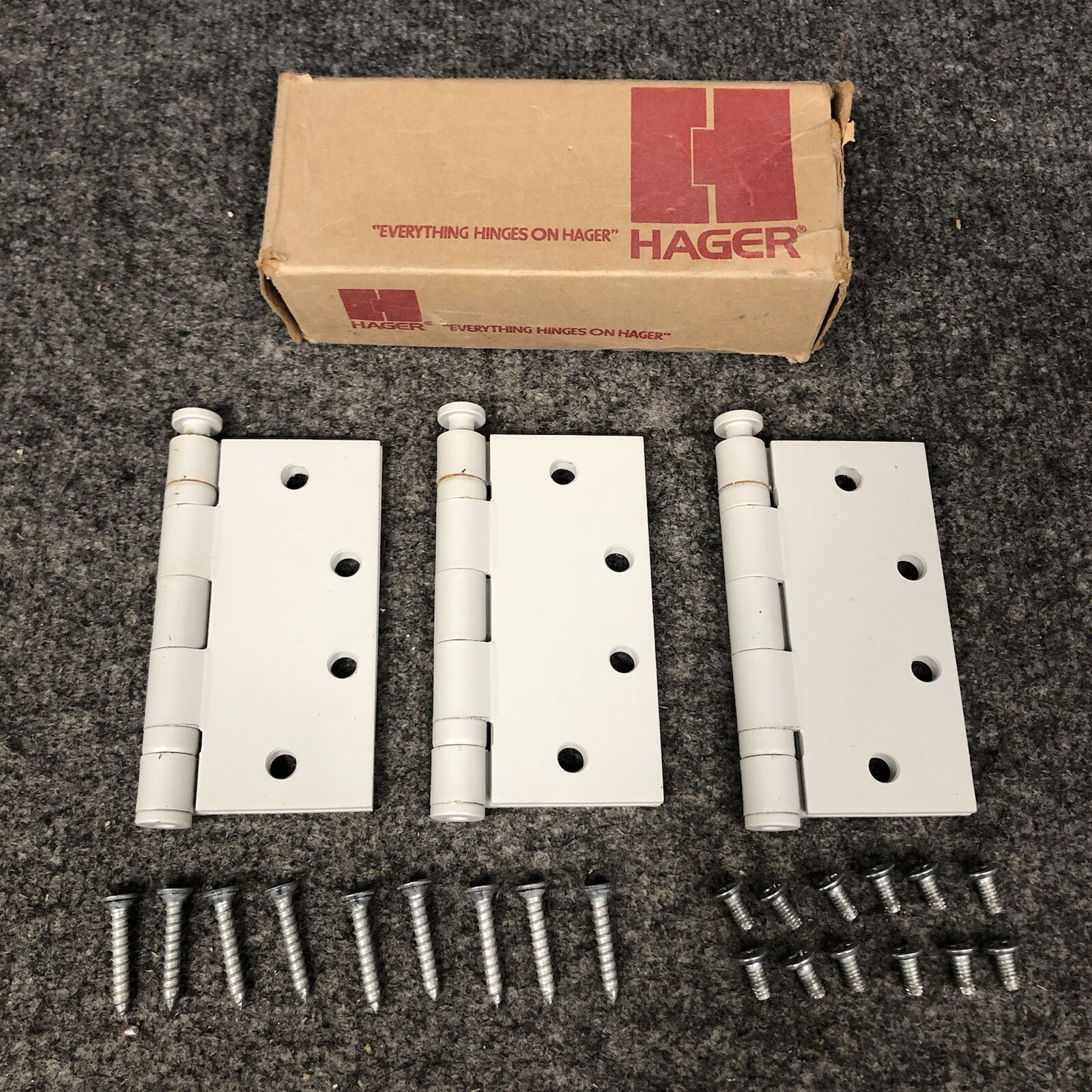 3 Pack Hager 4.5" x 4.5" BB1279 USP Steel Ball Bearing Hinges Prime ...