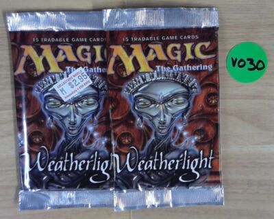 1x Lot of 2x EMPTY BOOSTER PACKS: Magic The Gathering: Weatherlight ...