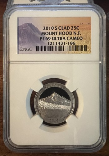 2010-S CLAD MOUNT HOOD ATB QUARTER NGC PF69 ULTRA CAMEO ACTUAL COIN # ...
