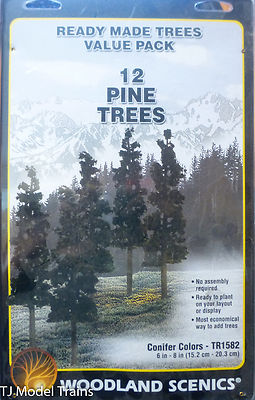 Woodland Scenics #1582 Coniferous Tree Pack - Ready Made Trees -- 6 to ...