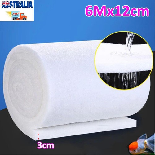 6m Roll Aquarium Filter Media Pad Foam Fish Tank Pond Sump Filter Floss ...