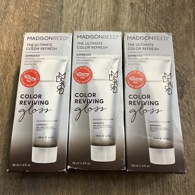 X3 Madison Reed Color Reviving Gloss "Espresso" NIB, 4oz EA w/Free ...