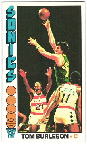 Tom Burleson 1976 Topps #41 EX Print Line Seattle SuperSonics | eBay