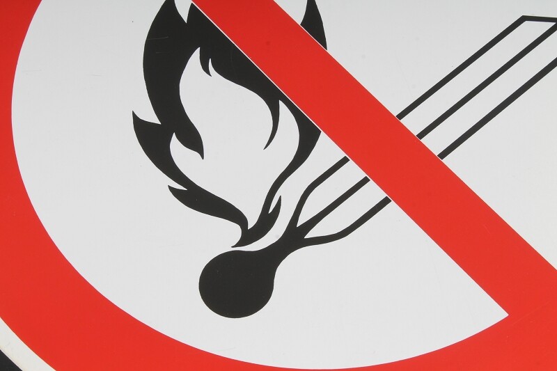 Notice Sign Shield Fire Match Verboten Prohibition Sign Ø Round 40cm | eBay