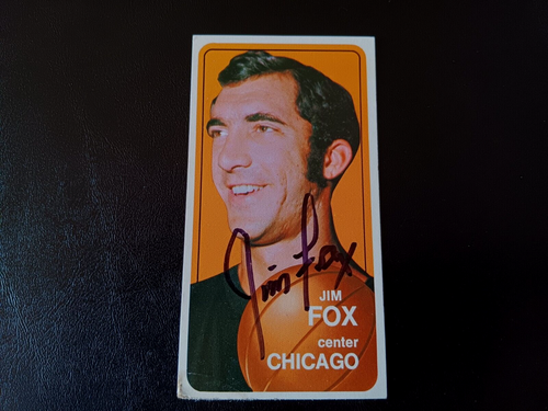 Jim Fox Autographed 1970 Topps Basketball Vintage Chicago Bulls Card ...