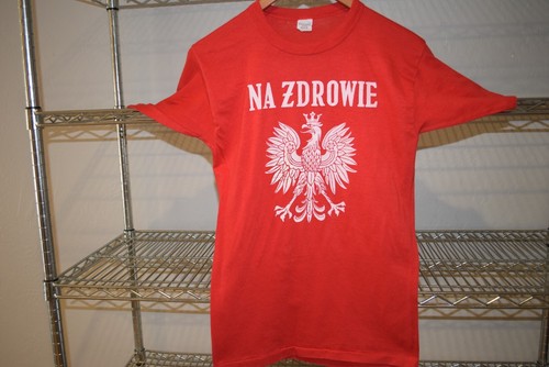 Polish Poland vtg 80s Single Stitch Na Zdrowie Cheers Health t shirt ...