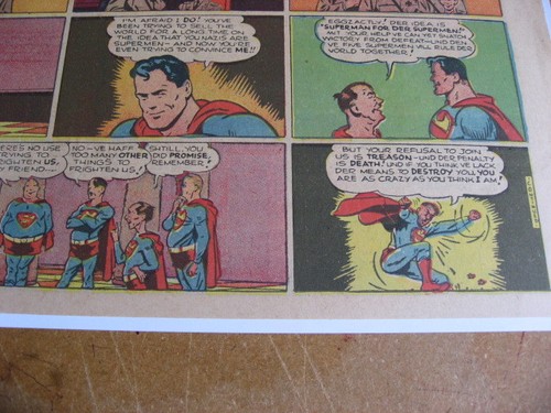 SUPERMAN COMIC PAGE 281 1945 HITLER GOERING NAZIS AS SUPERMAN NICE WOW ...