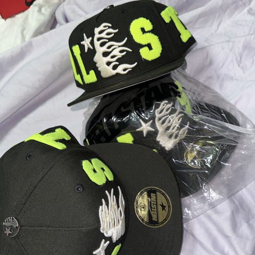 BRAND NEW HELLSTAR BASEBALL HAT FITTED BLACK/WHITE /GREEN 7 5/8 | eBay