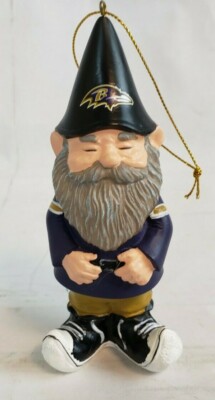 Baltimore Ravens NFL Football Gnome Christmas Tree Ornament BRAND NEW ...