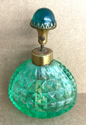 IW Rice Perfume Bottle Green Glass - Made in Japan | eBay