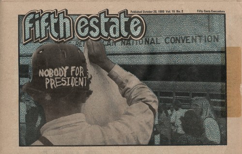 FIFTH ESTATE, Detroit underground paper Oct. 1980 -- Democracy Triumph ...