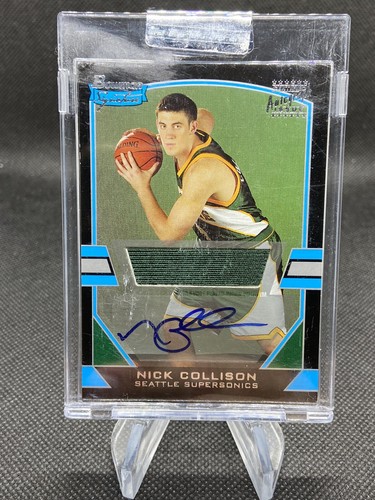 03-04 Bowman Signature Nick Collison Uncirculated Rookie Patch ...