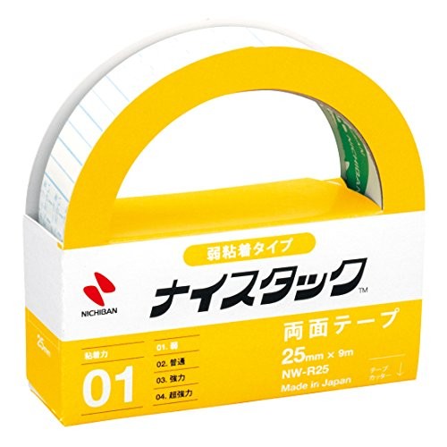 Double-sided tape Nystack (weak adhesive) 25mm x 9m NW-R25 F.25mm | eBay
