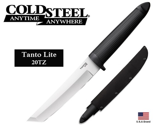 Cold Steel 6" Fixed Blade Knife Tanto Lite 4116 Stainless Cor-Ex Sheath ...