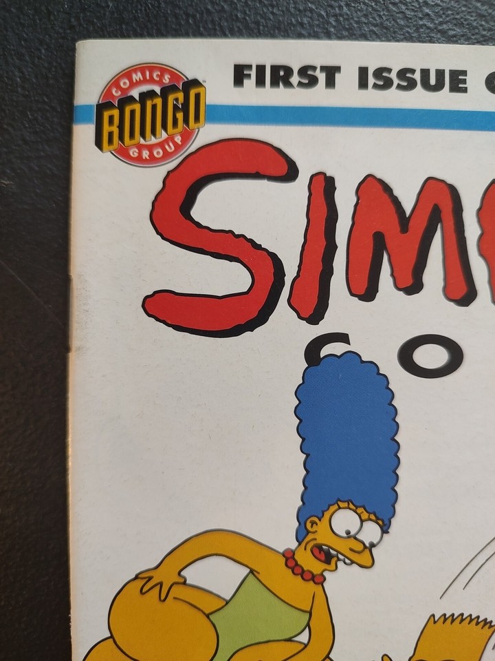 SIMPSONS COMICS #1 FLIP BOOK Bongo Comics 1993 W/Poster High Grade NM+ ...