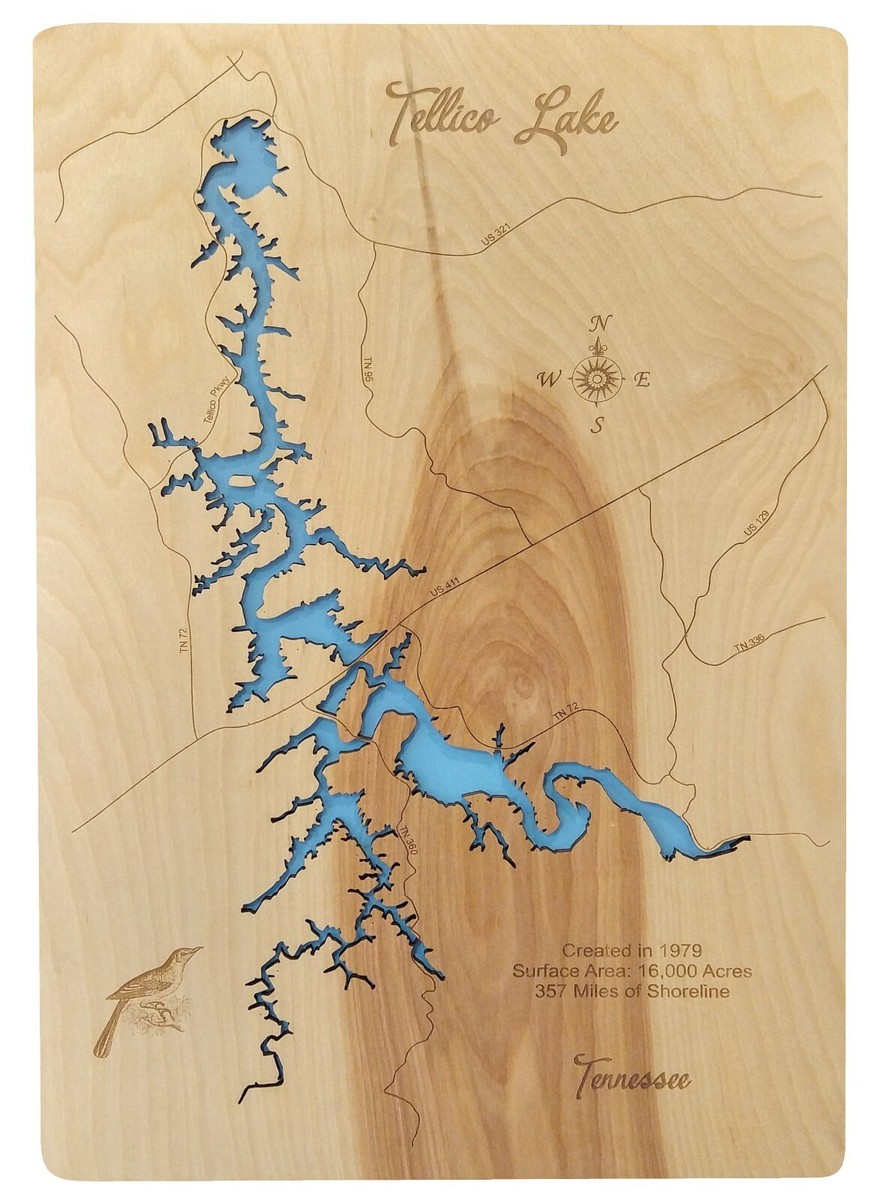 East Tennessee Lakes Map