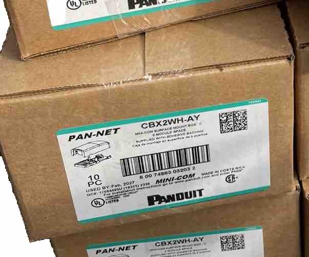 PANDUIT CBX2WH-AY MINI-COM SURFACE MOUNT BOX C 2 MODULE SPACE | eBay