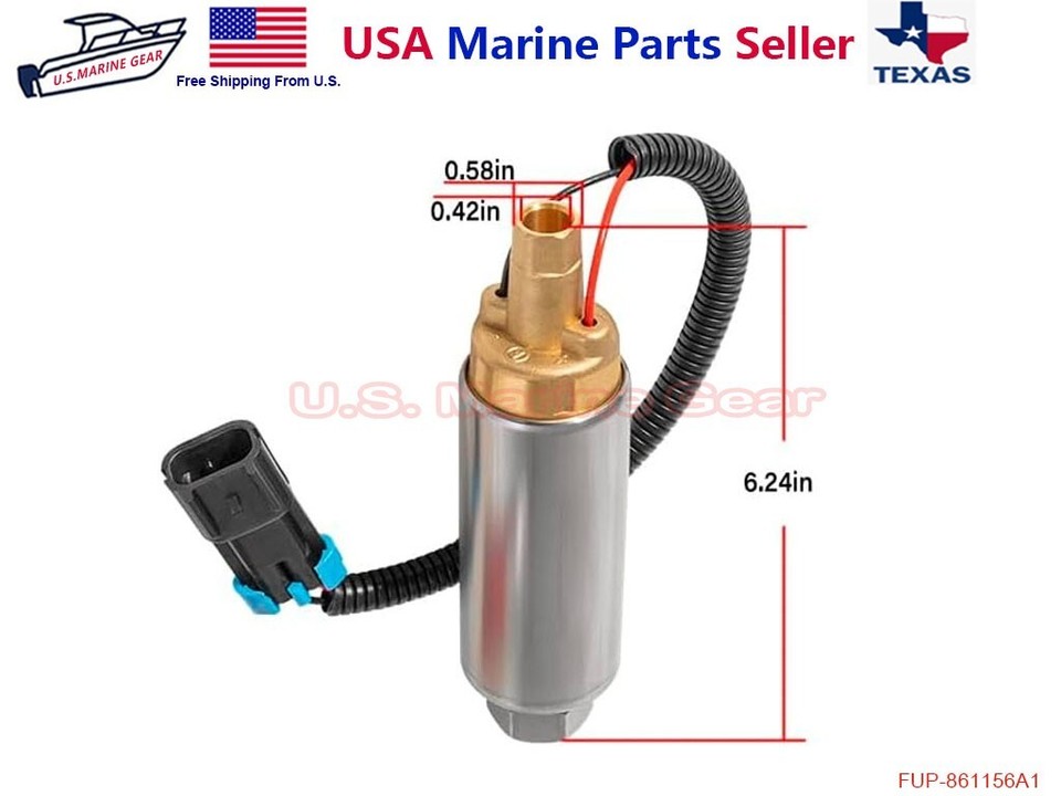 Mercury Mercruiser EFI Fuel Pump 861156A1 861156A2 861156A03 High ...