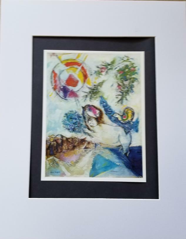 Marc Chagall "Tapestry Biblical Message " Mounted Offset Color ...