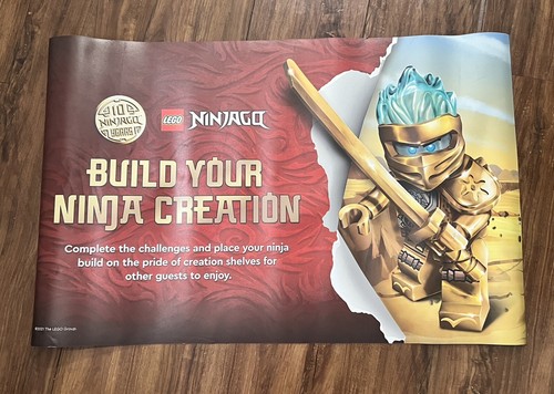 LEGO Ninjago Zane 10 Years Display Retail Store Magnetic Sign Rare ...