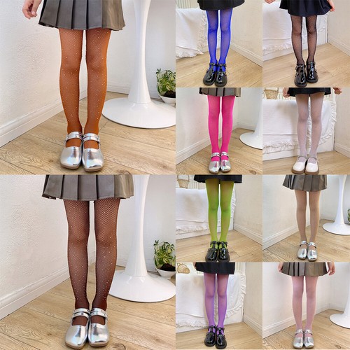 Enfants Maille Résille Bas Mollet Tube Chaussettes Longues Chaussettes ...