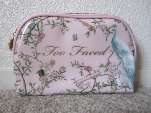 Too Faced pink peacock makeup cosmetic bag | eBay