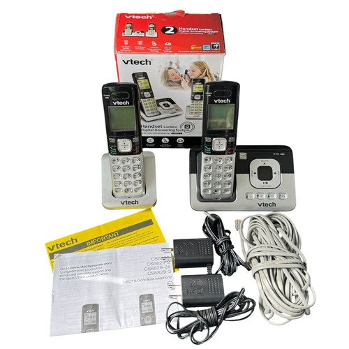 Vtech Cordless Phone Answering System 2 Handsets Caller ID/Call Wait CS6829-2 | eBay
