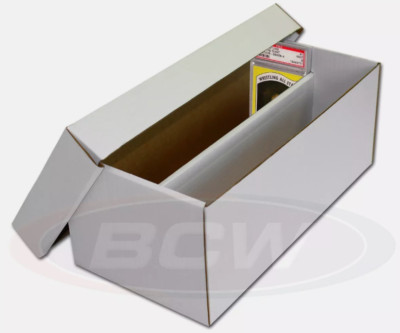 New (1) BCW Graded Card Shoe Storage Box Holds 100 Graded Cards, 300 ...