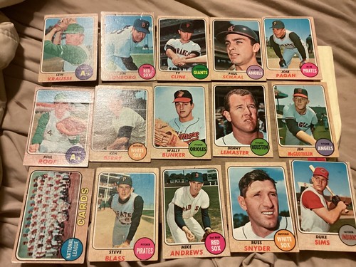 Lot (51) 1968 TOPPS BASEBALL High Numbers 458-589 - Most EX - All Cards ...